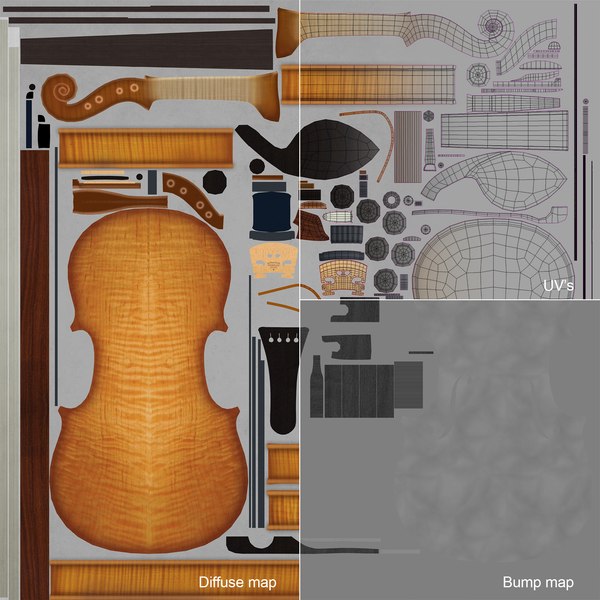 Violin music instrument model - TurboSquid 1460208