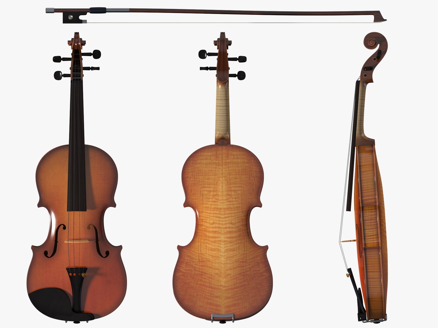 Violin Music Instrument Model - TurboSquid 1460208