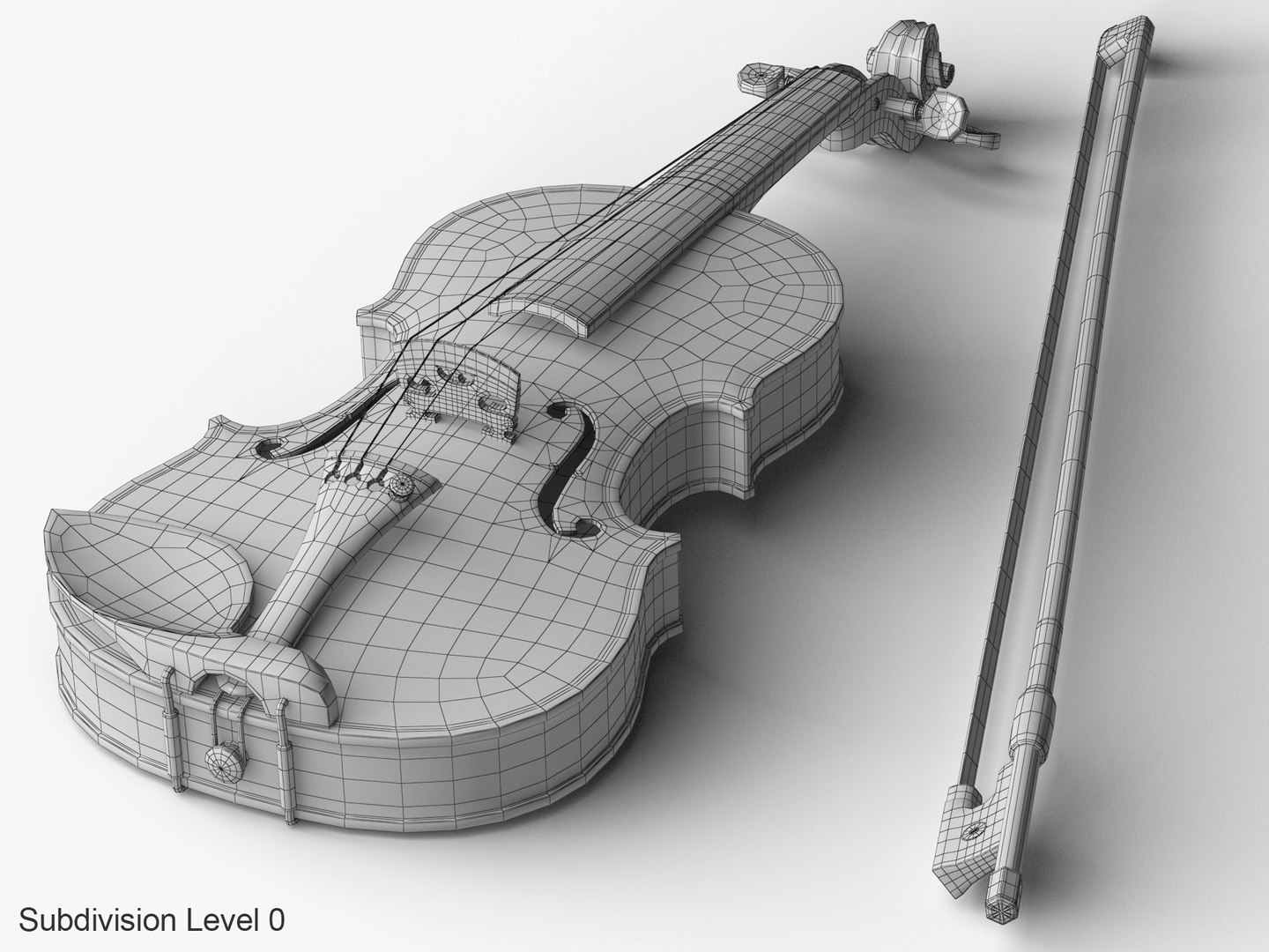 Violin Music Instrument Model - TurboSquid 1460208