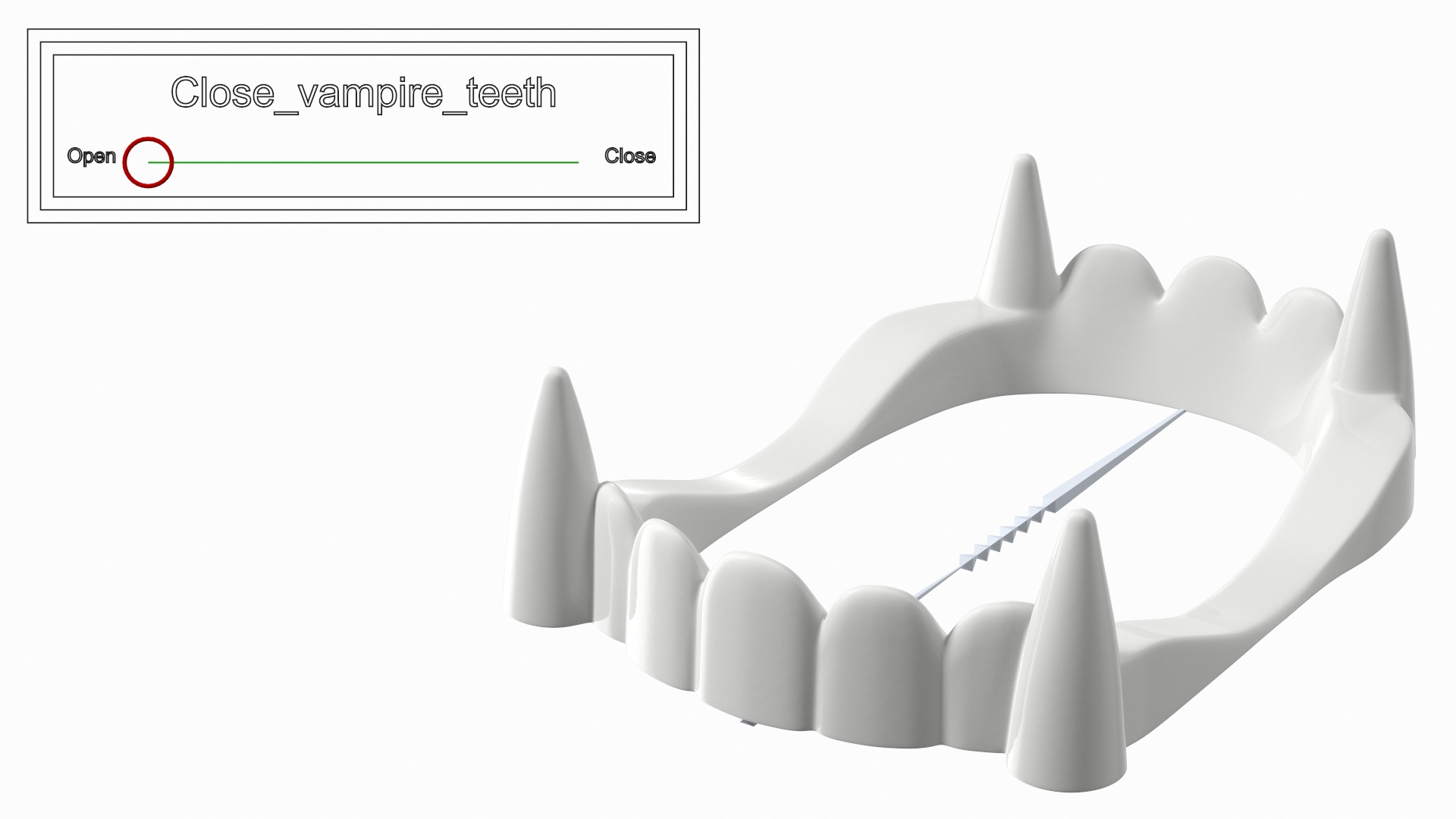 3D Plastic Vampire Teeth White Rigged - TurboSquid 1781684