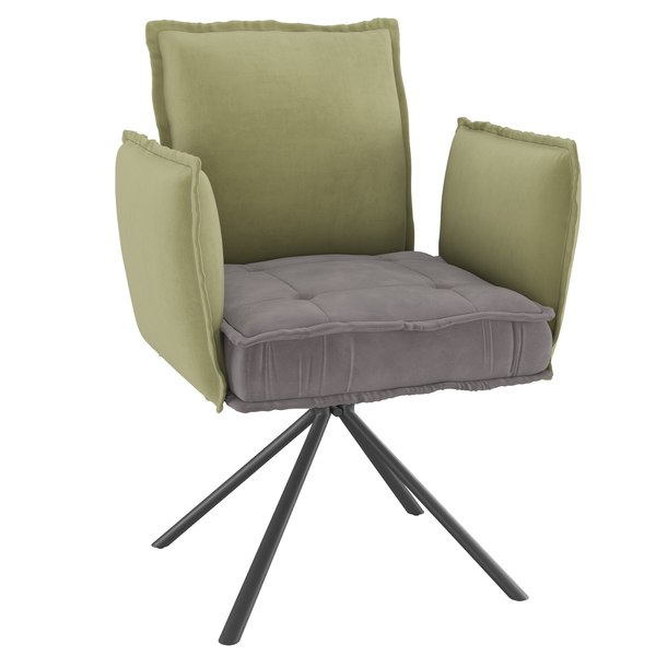 3D Homary-Modern Upholstered Velvet Accent Chair Soft Chair in Carbon ...