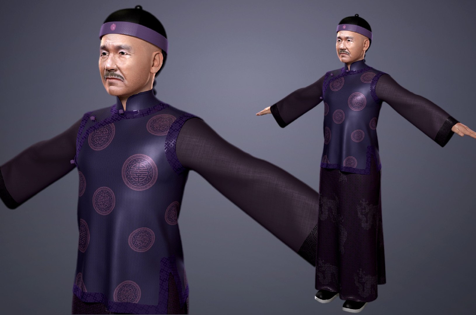 A Wealthy Merchant In Ancient China Qing Dynasty 3D Model - TurboSquid ...