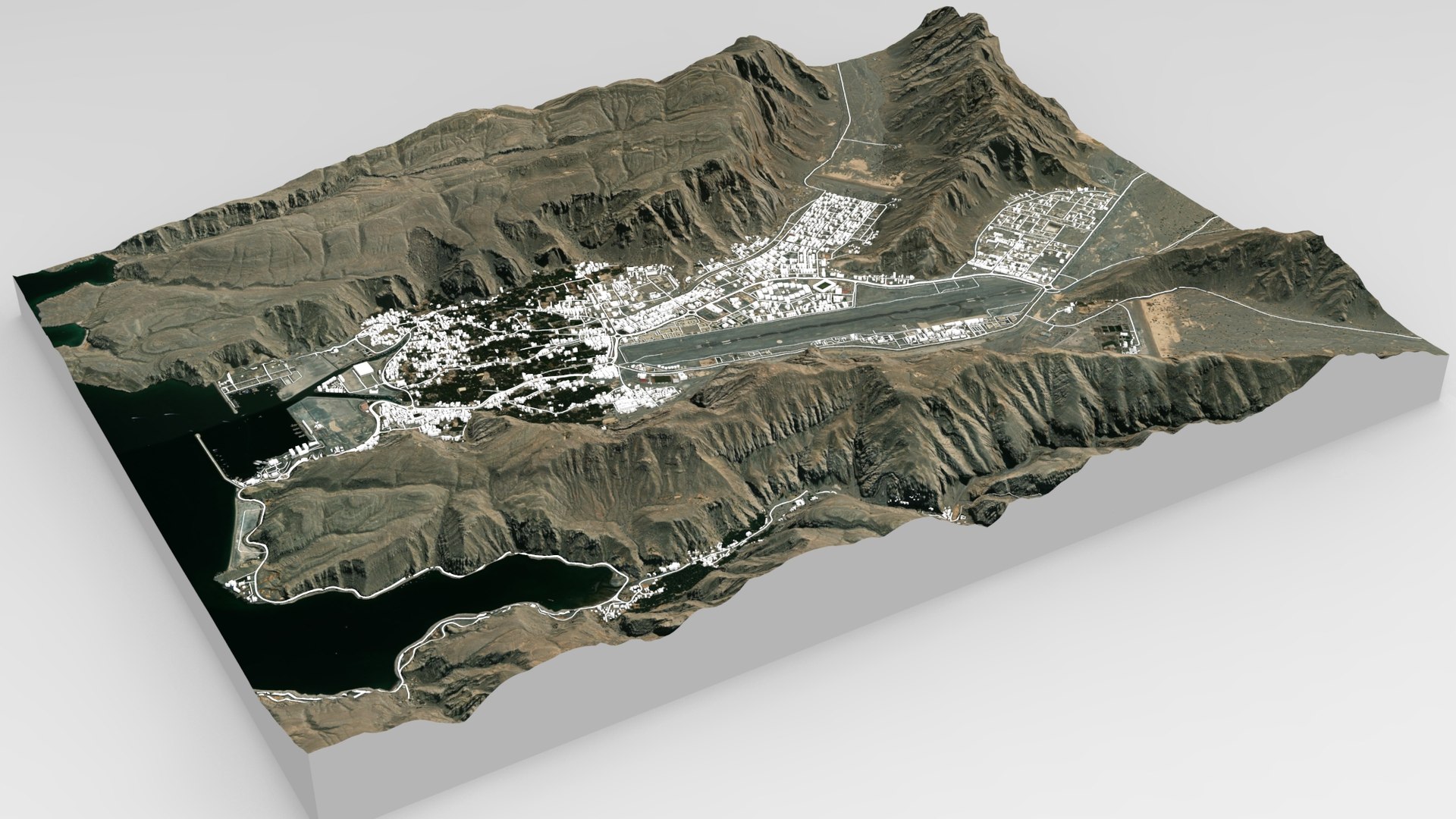 Cityscape Qadah Musandam Oman 3D Model - TurboSquid 2131391