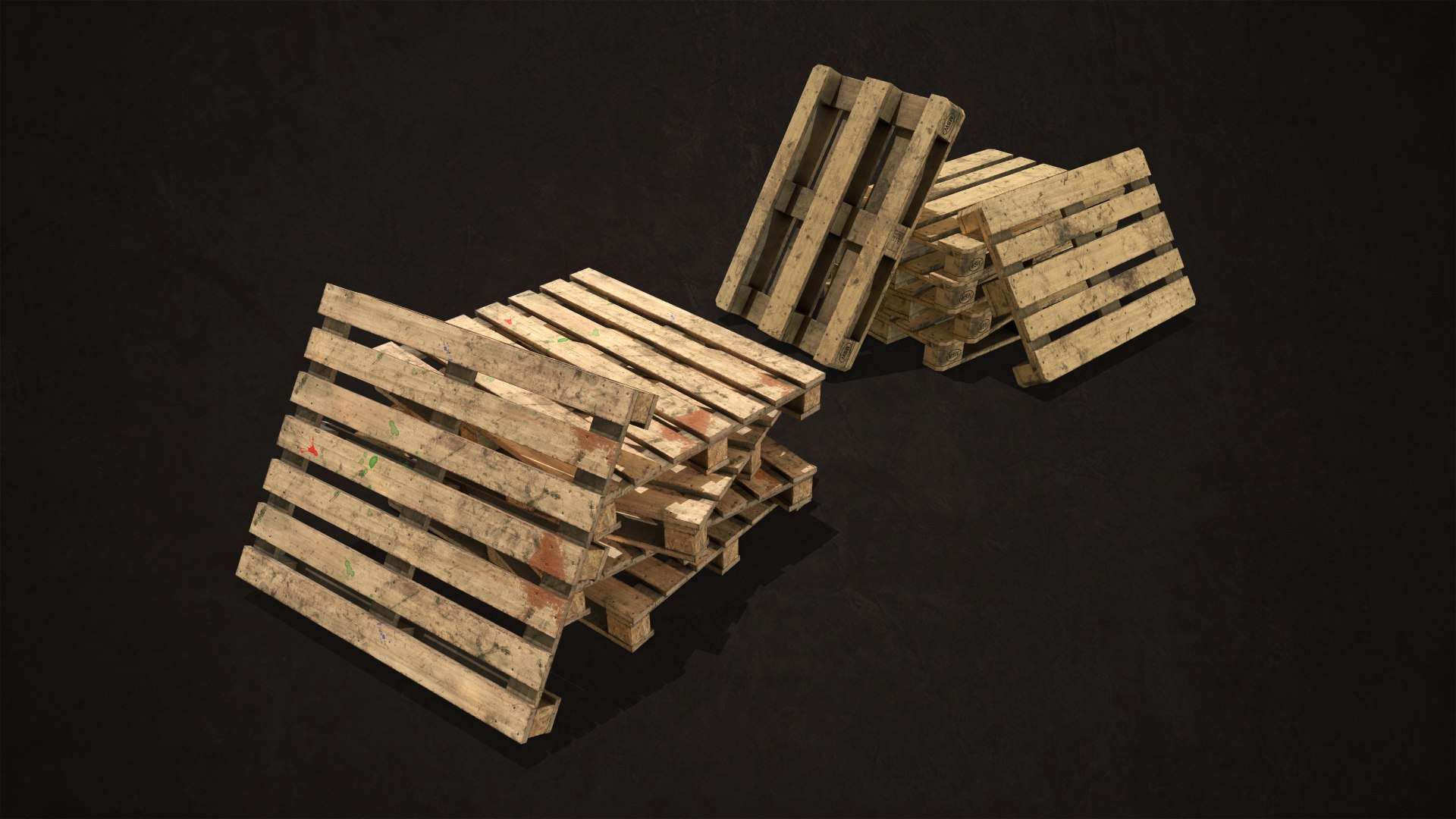 3D Wooden Pallets - - TurboSquid 1593711