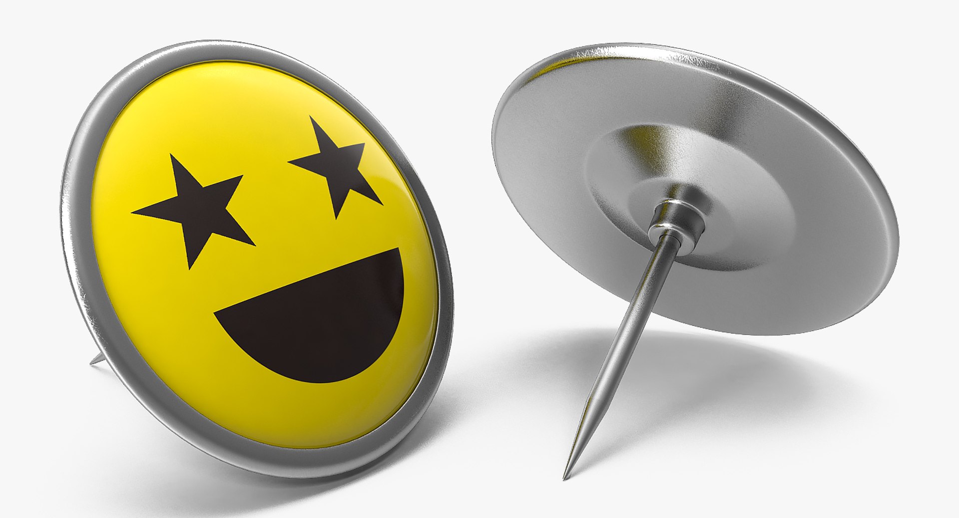 Smiley Faces Pins 3D Model - TurboSquid 1425557