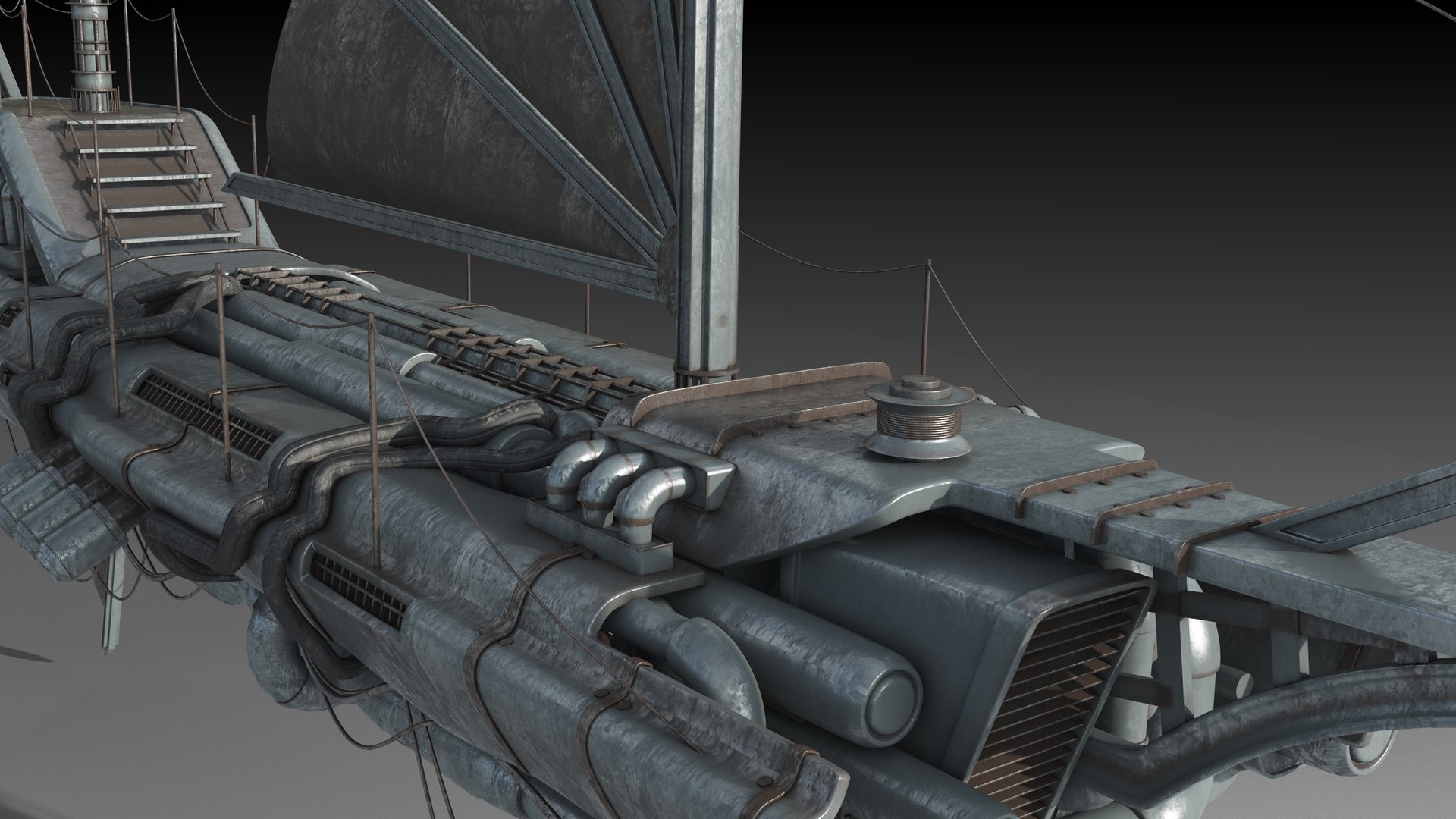 Dystopian Ship 3D Model - TurboSquid 1465160