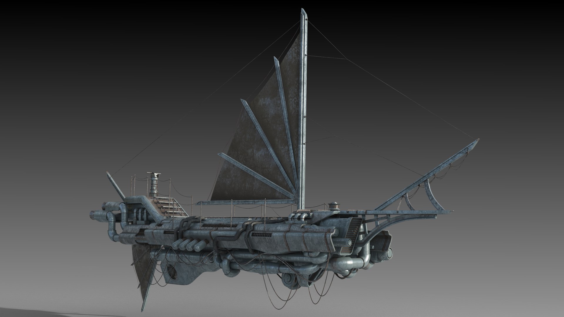 Dystopian Ship 3D Model - TurboSquid 1465160