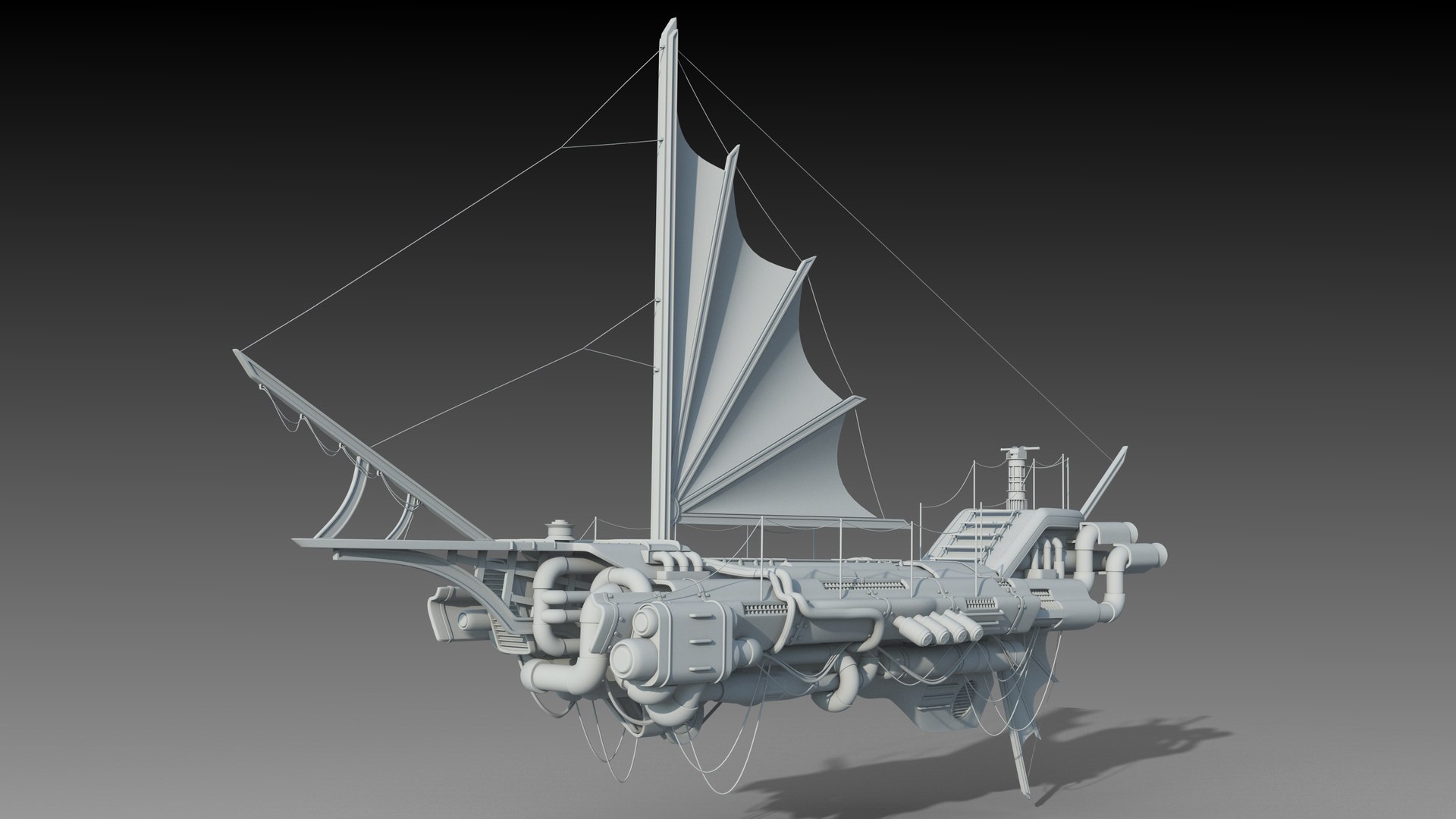 Dystopian Ship 3D Model - TurboSquid 1465160