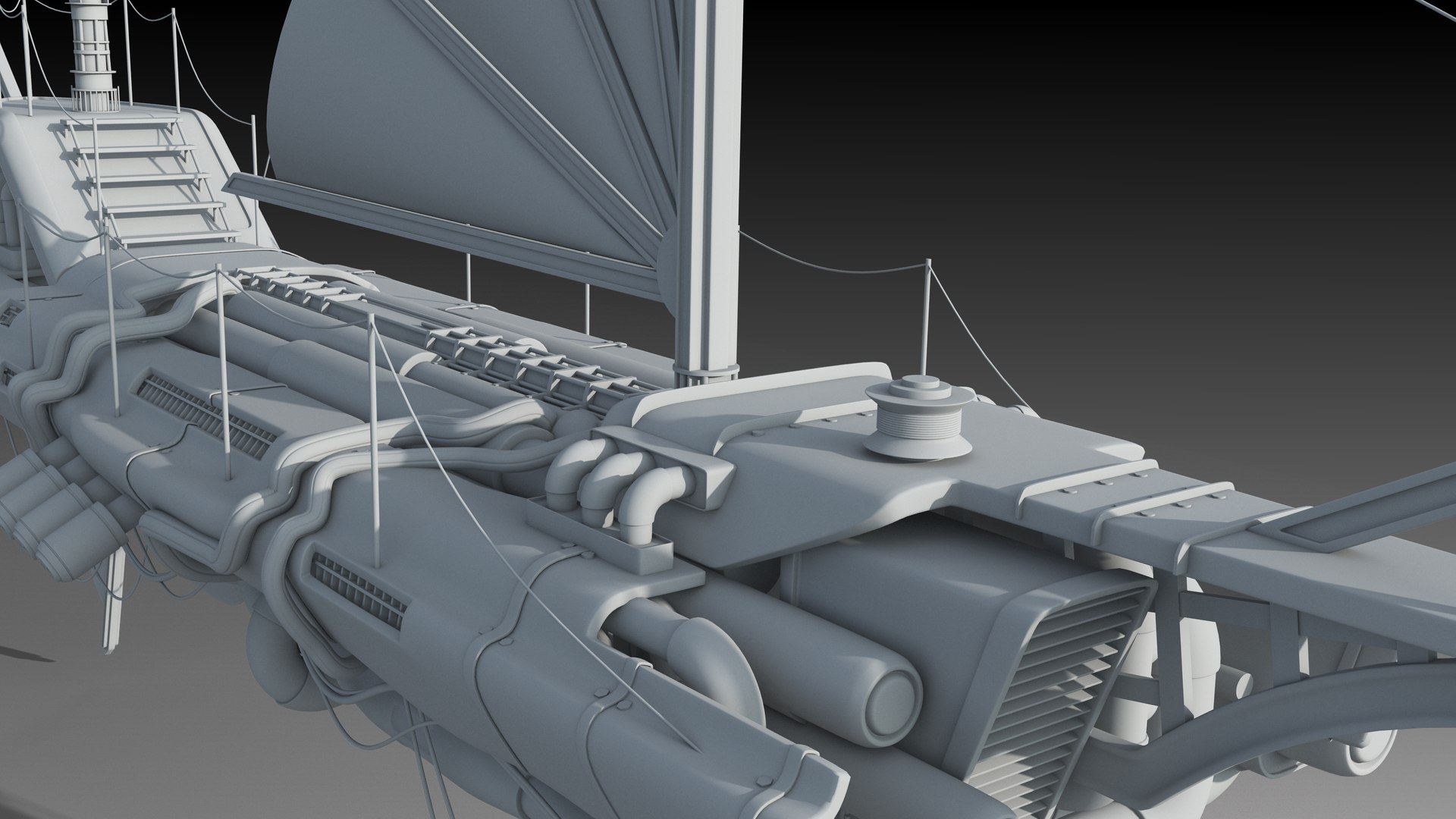 Dystopian Ship 3D Model - TurboSquid 1465160