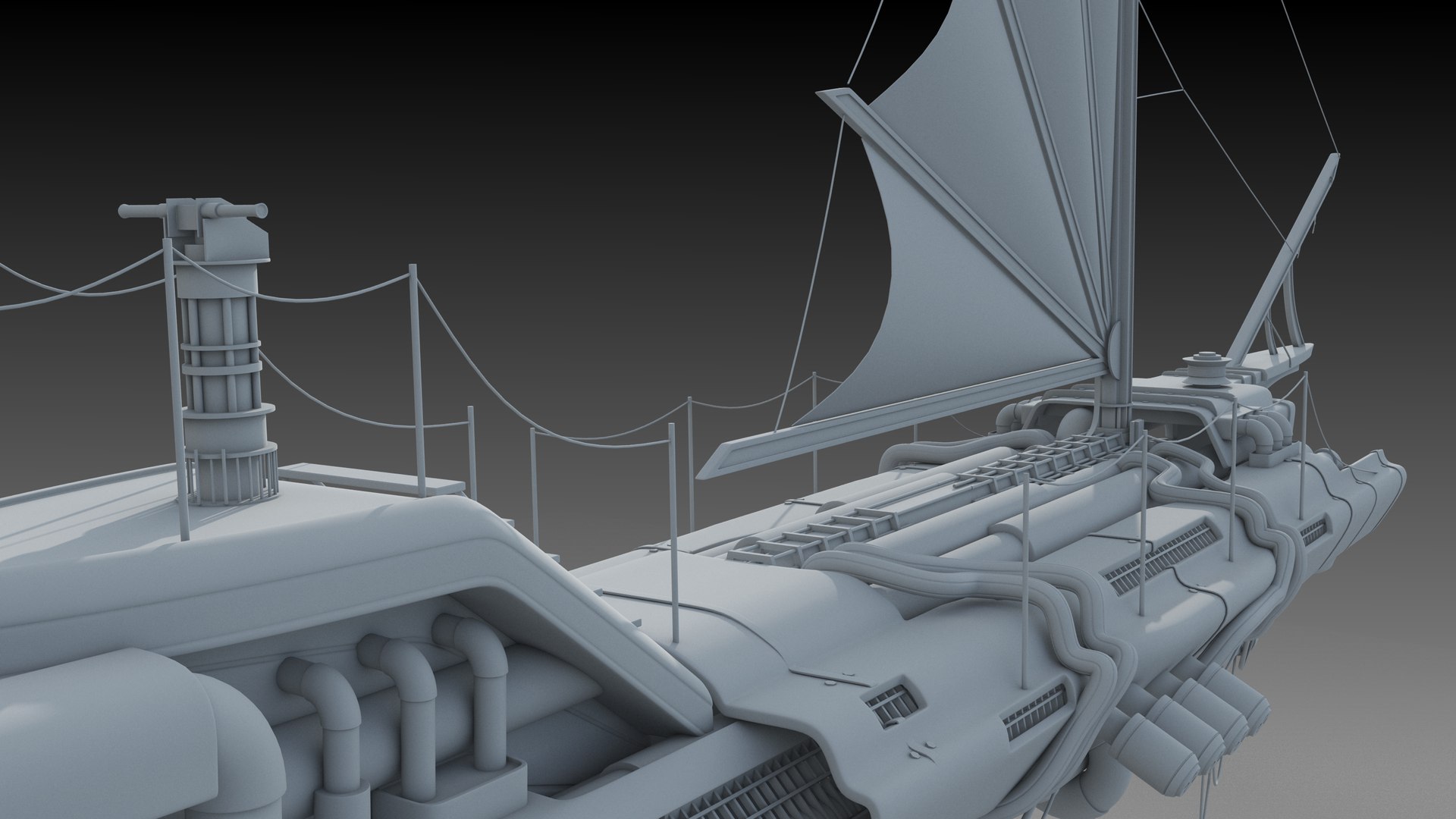 Dystopian Ship 3D Model - TurboSquid 1465160