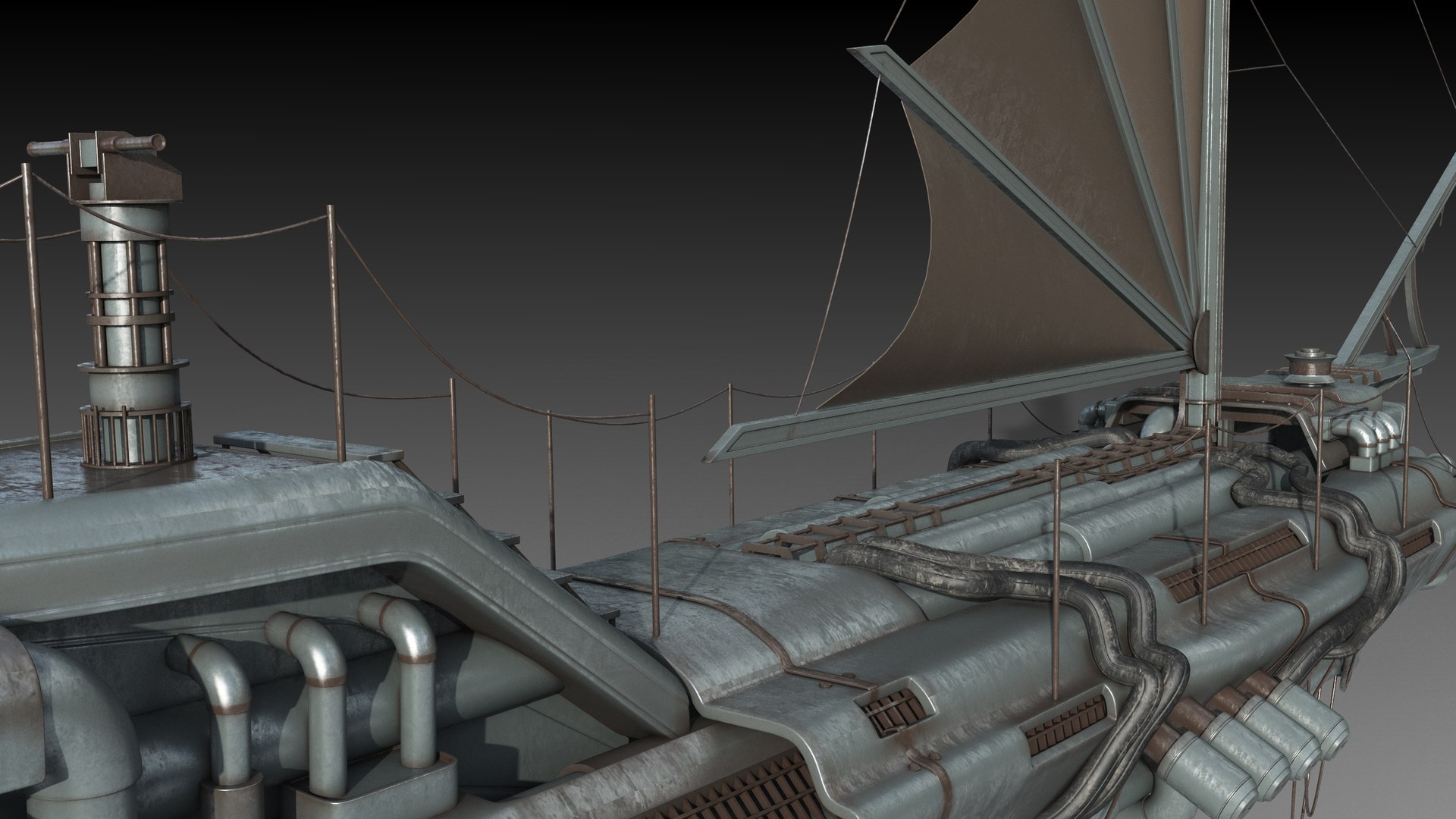 Dystopian Ship 3D Model - TurboSquid 1465160