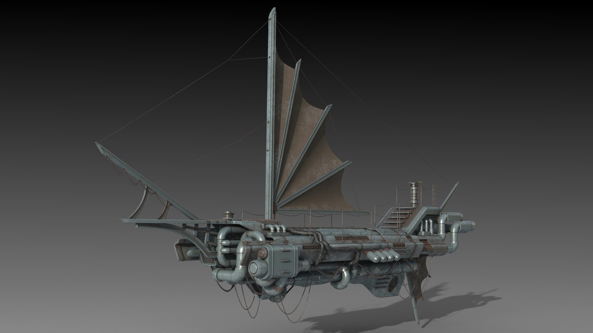 Dystopian Ship 3D Model - TurboSquid 1465160