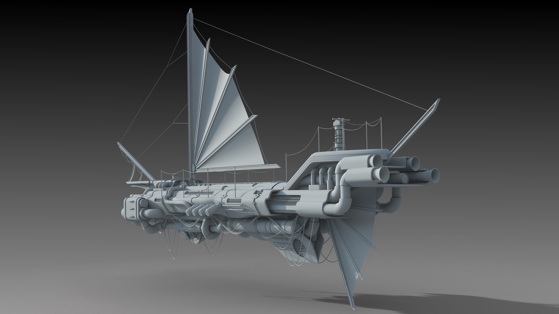 Dystopian Ship 3D Model - TurboSquid 1465160