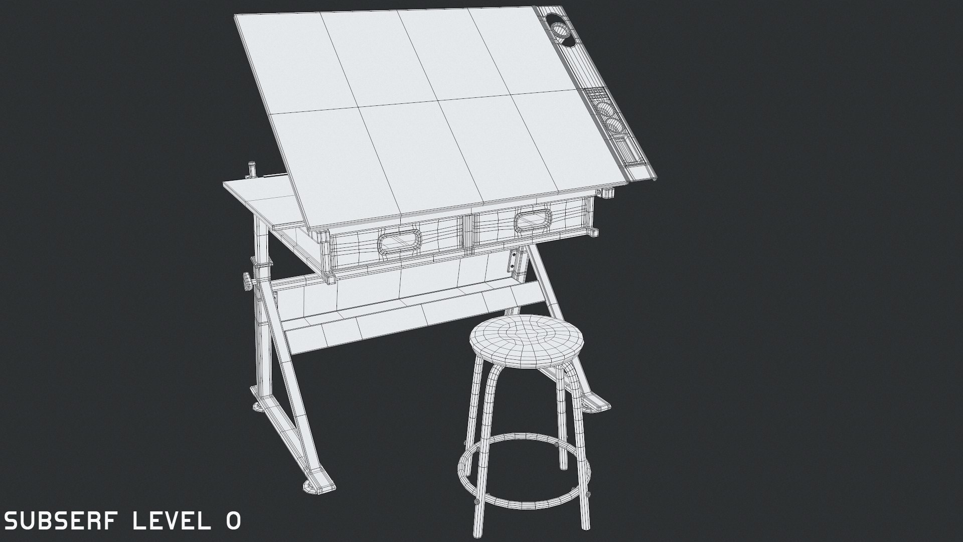 3D Drawing Board Craft Table - TurboSquid 1505849
