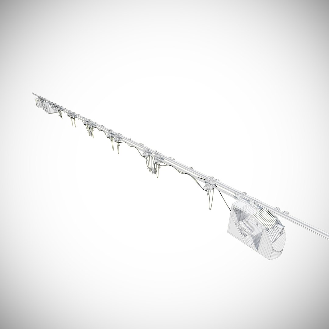 3d Model Of Suspended Railway Cargo Transport