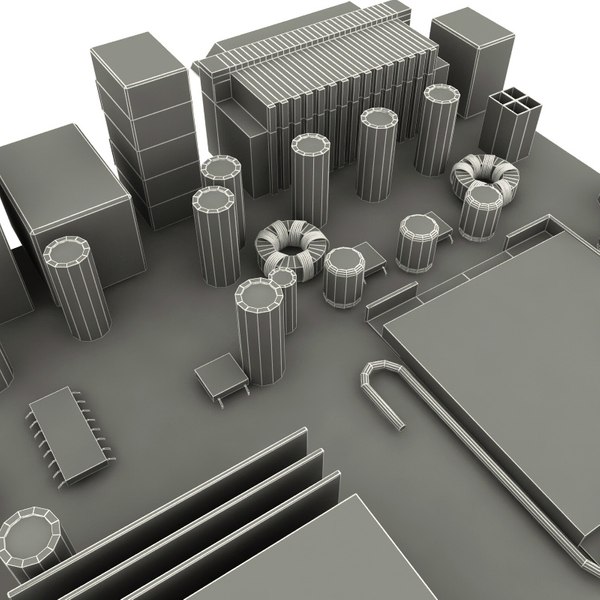 computer components v4 3d model