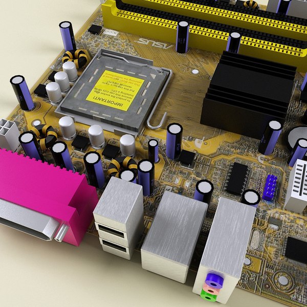 computer components v4 3d model