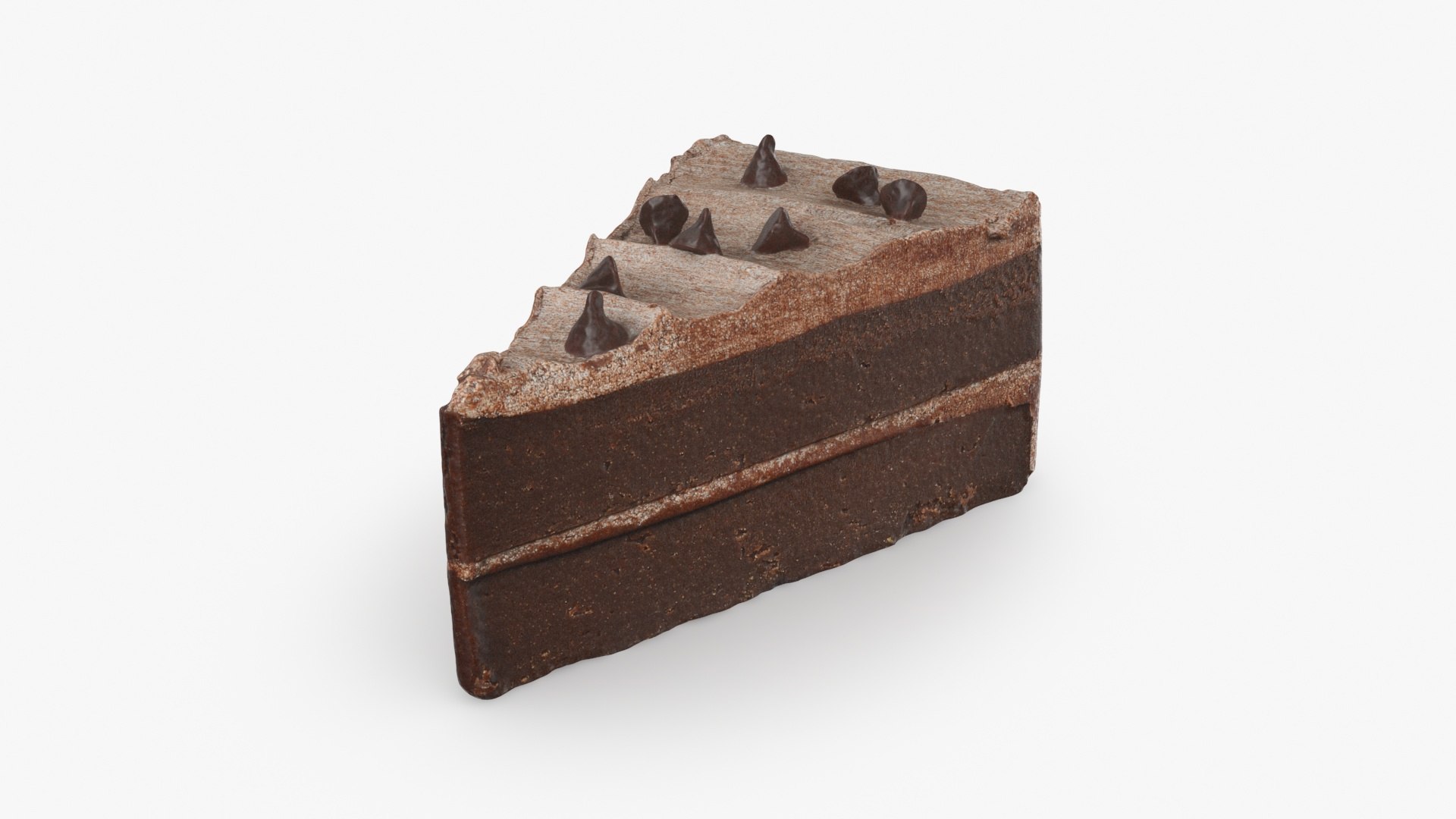Chocolate Fudge Cake 3D Model - TurboSquid 2180595