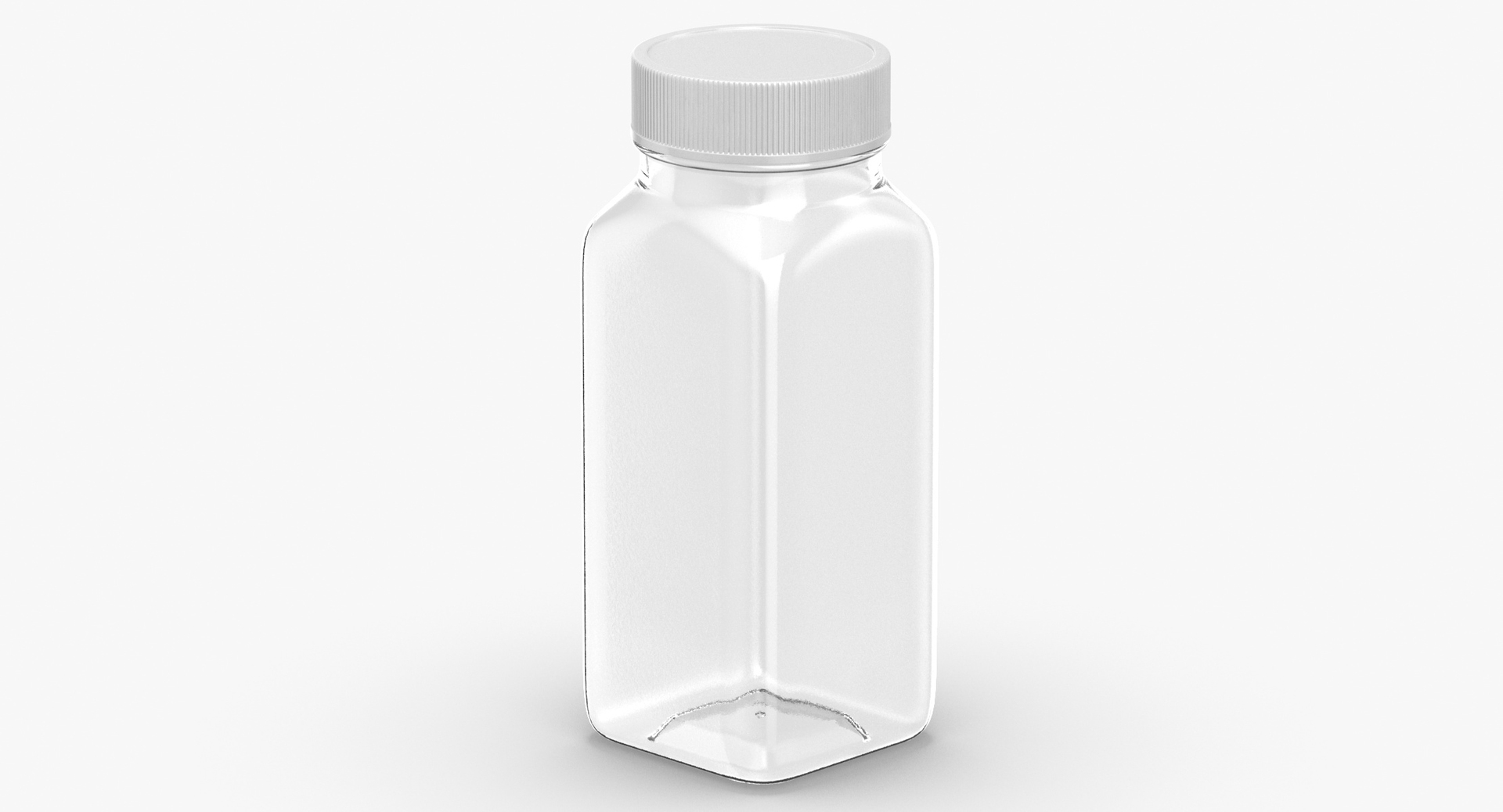 3D 4oz 120ml Plastic Square Bottles Transparent Collection 03 - 2 Models - TurboSquid 1955105