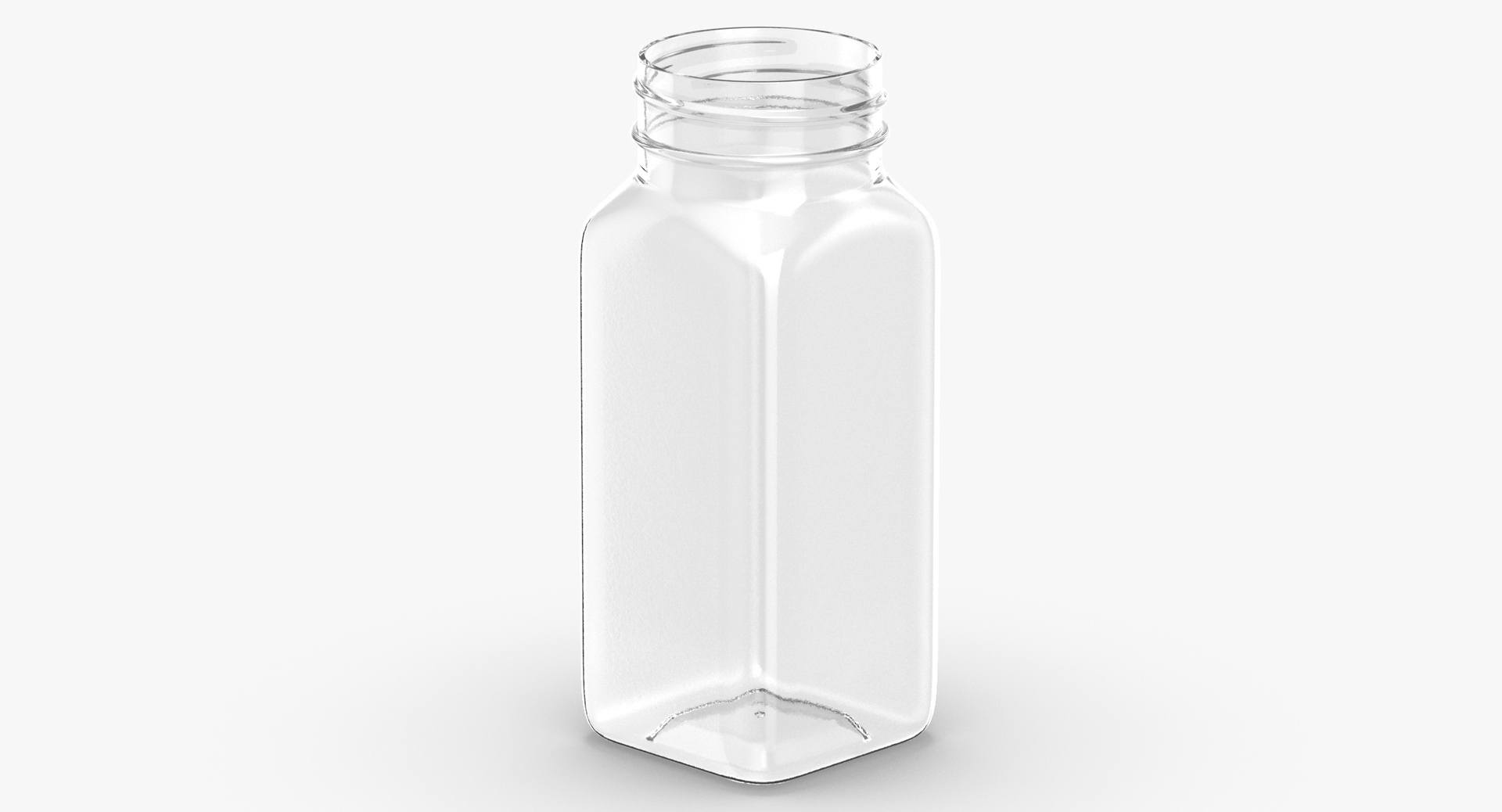 3D 4oz 120ml Plastic Square Bottles Transparent Collection 03 - 2 Models - TurboSquid 1955105