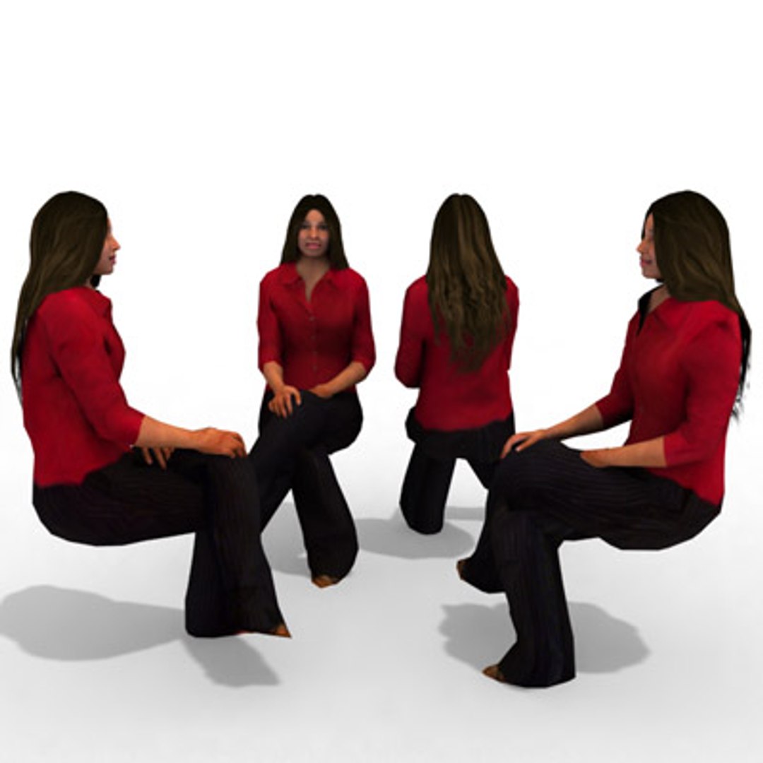 3d model - business female character