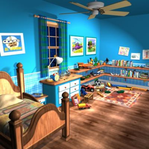 Free 3D Kids-Bedroom Models | TurboSquid