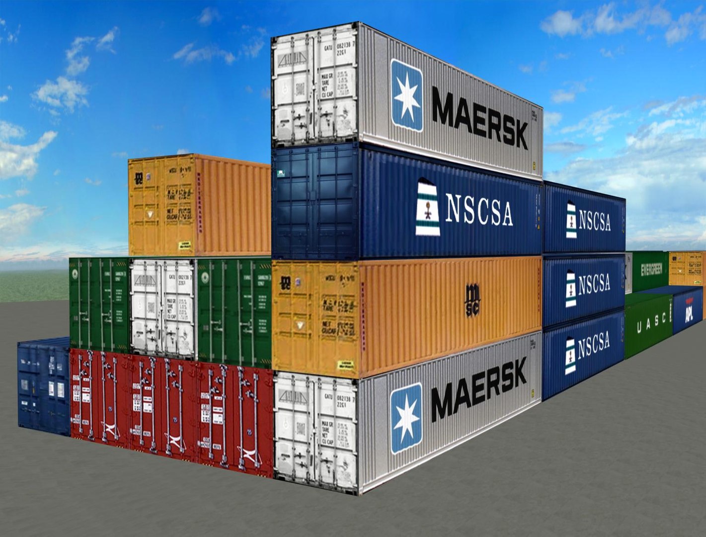 3D Shipping Containers Model - TurboSquid 1154866