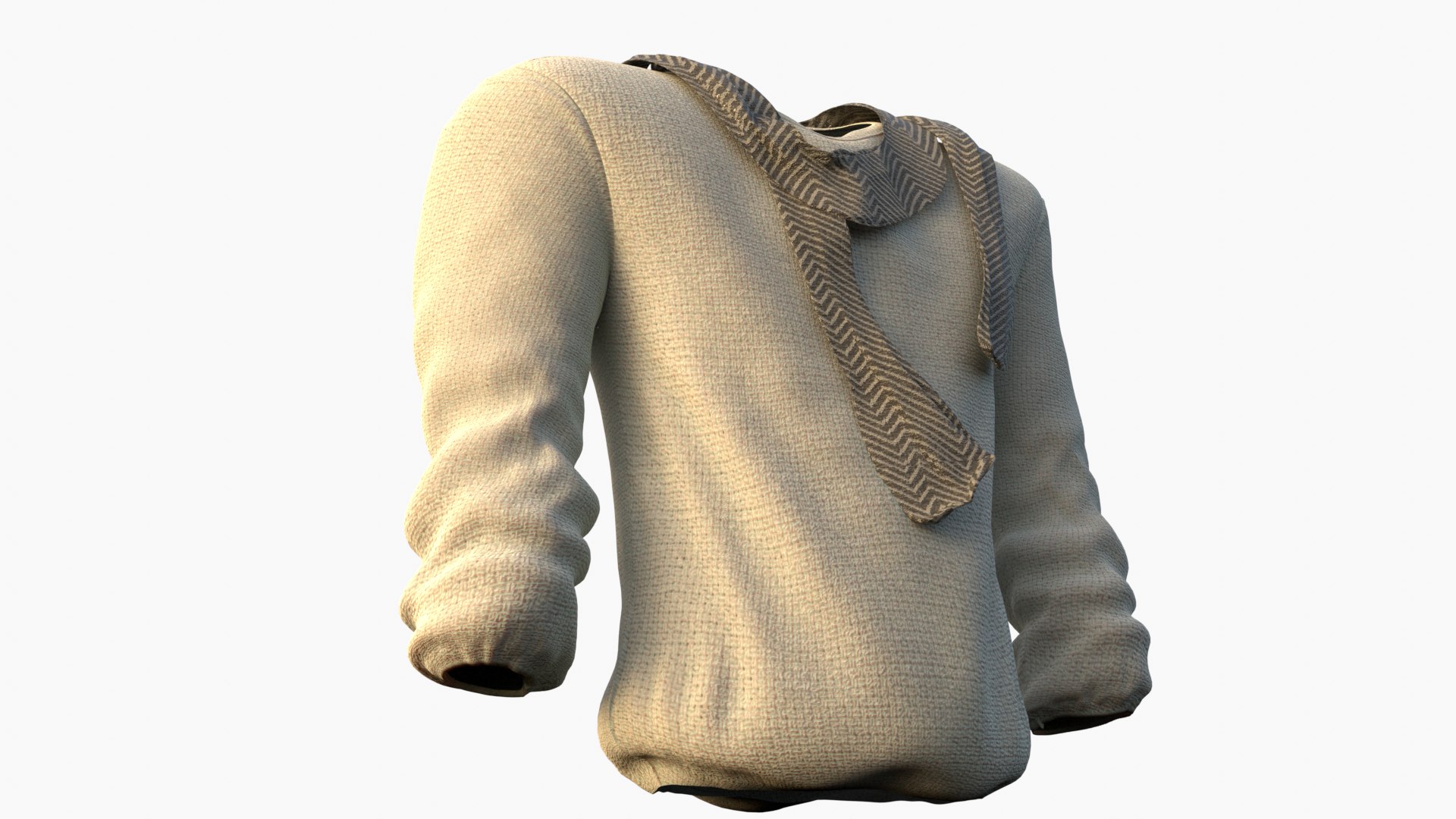 3D Male Sweater With Scarf - TurboSquid 2226971