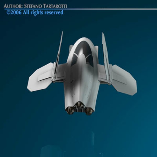 3d small spaceship model