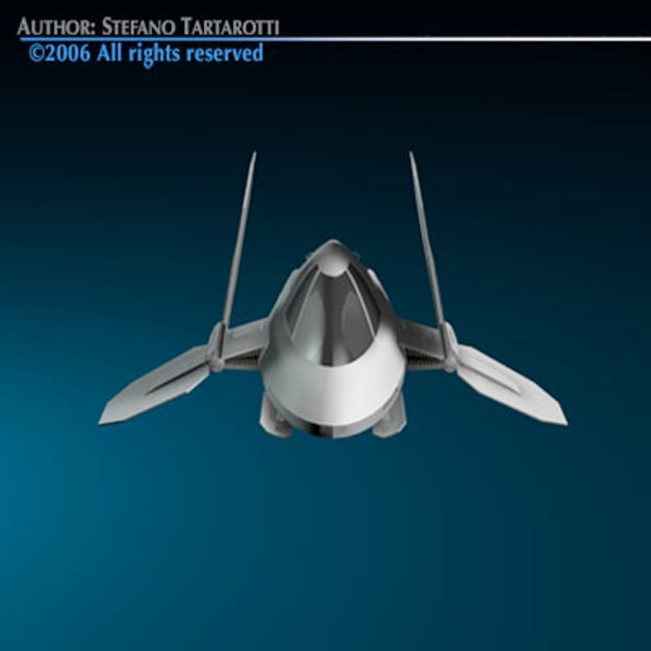 3d small spaceship model