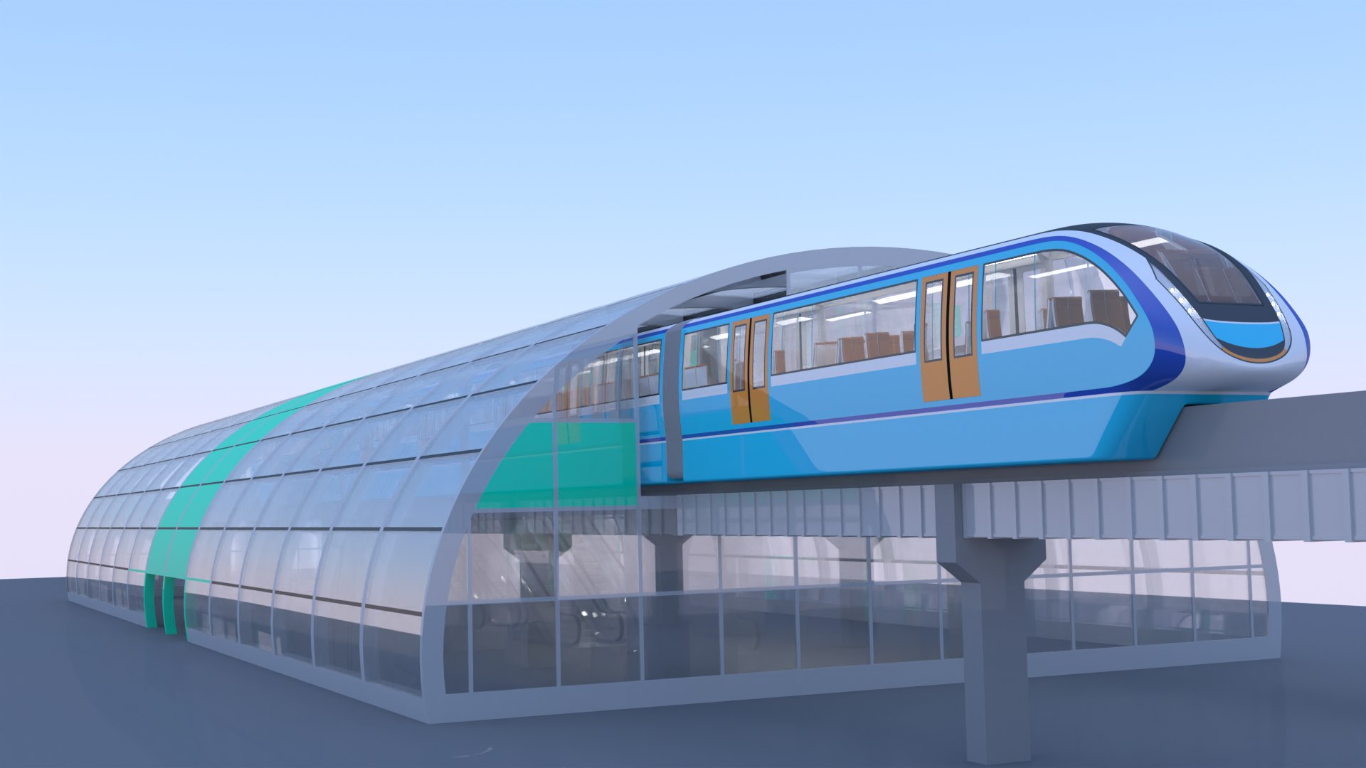 3D Model Monorail Stations Collection VI 2024 - TurboSquid 2189545