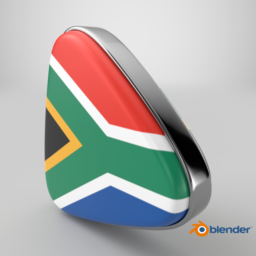 3D South Africa Flag Icon - TurboSquid 2058970