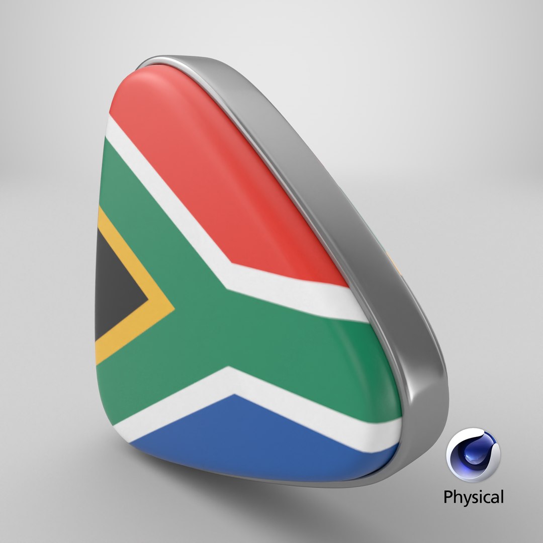 3D South Africa Flag Icon - TurboSquid 2058970