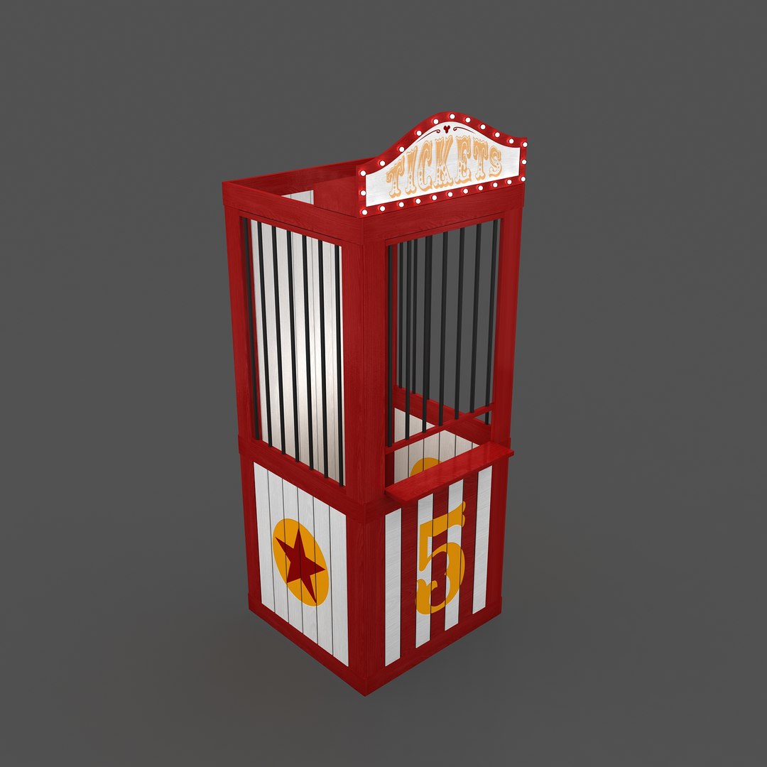 3D Ticket Booth - TurboSquid 2074716
