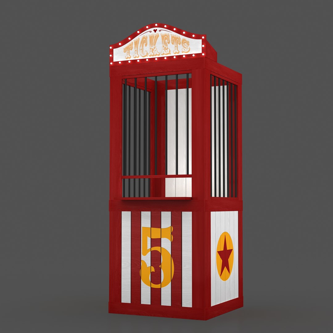 3D Ticket Booth - TurboSquid 2074716