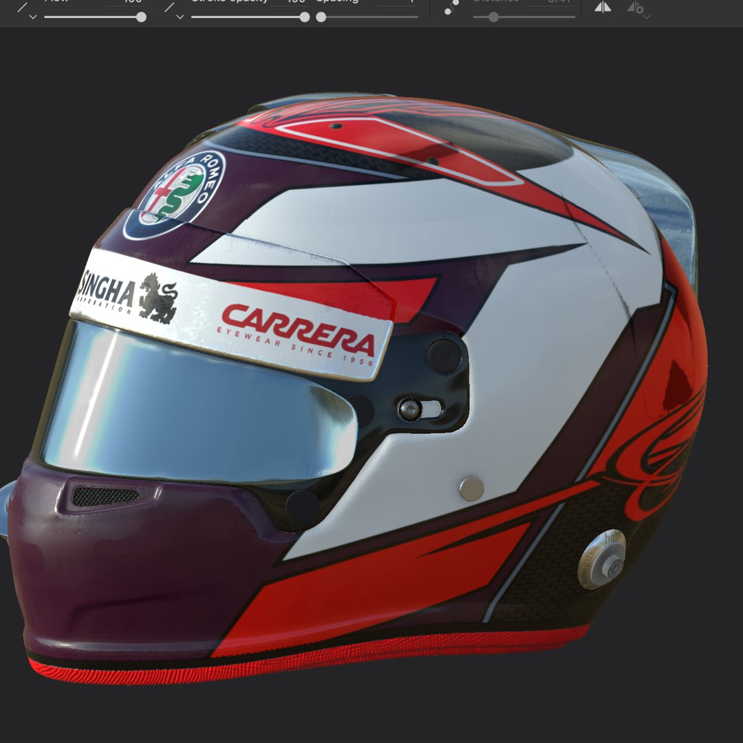 3D Raikkonen 2019 Helmet - TurboSquid 1447597
