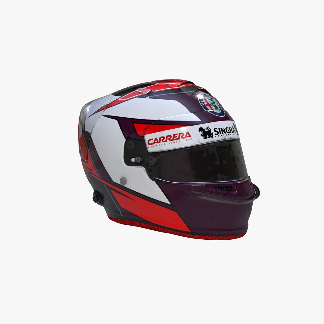 3D Raikkonen 2019 Helmet - TurboSquid 1447597