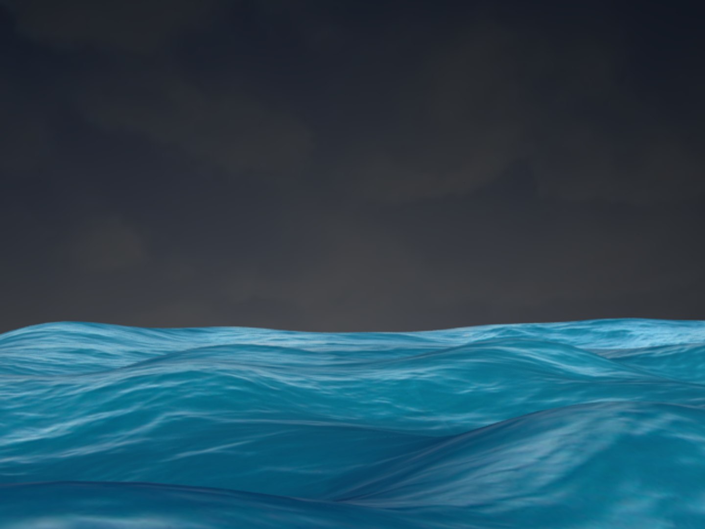 3d Model Storm Ocean
