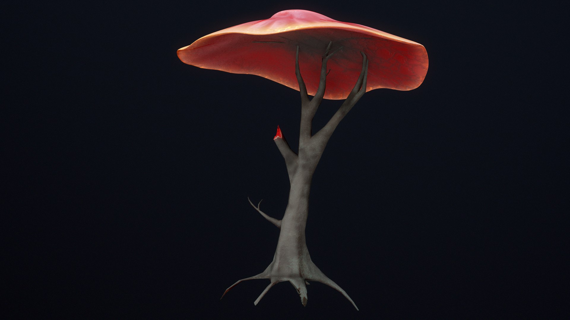 Alien Vegetation - Mushroom Trees X5 Package PBR model - TurboSquid 1998107