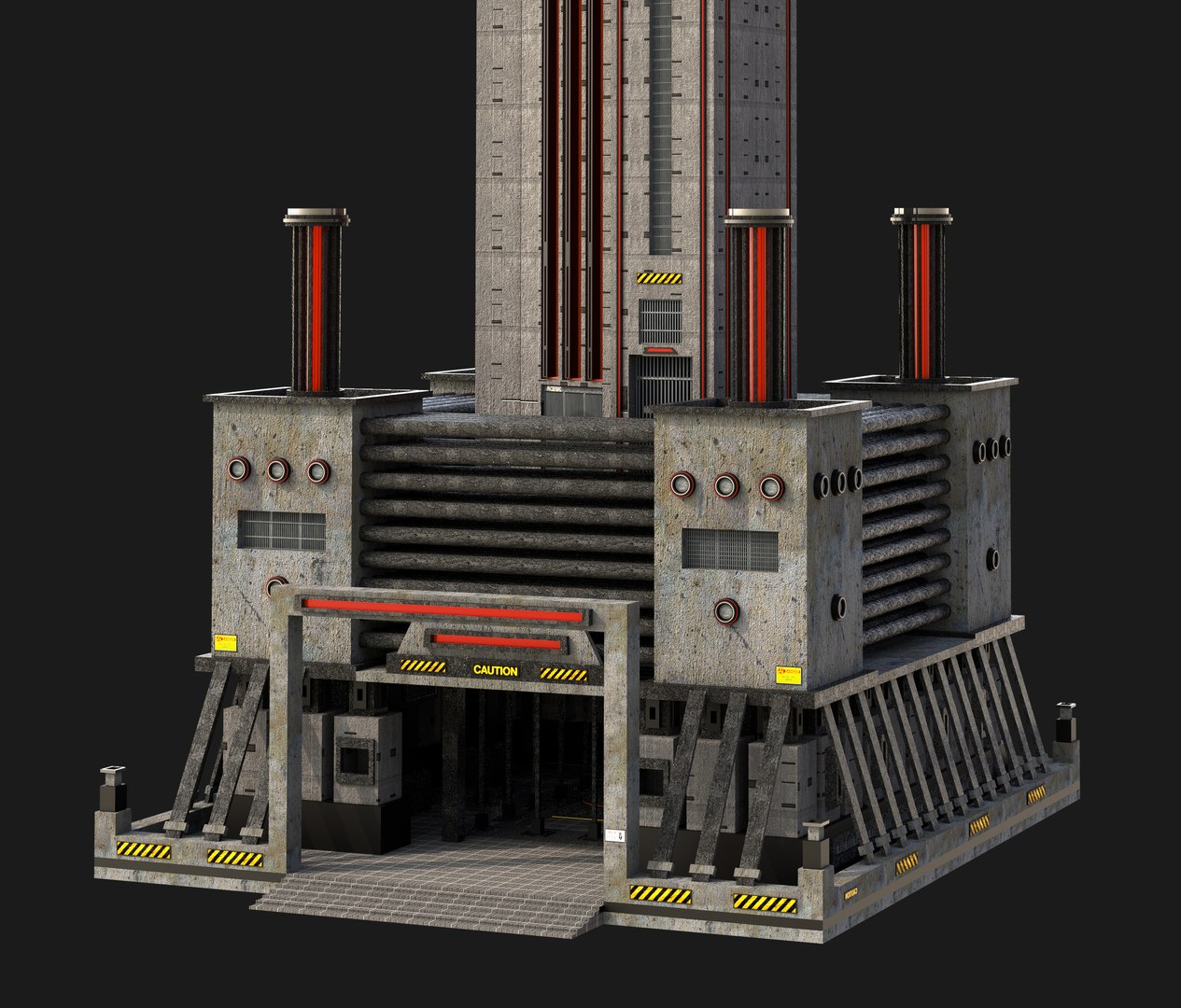 Scifi Factory Machine Building 3D - TurboSquid 1806654