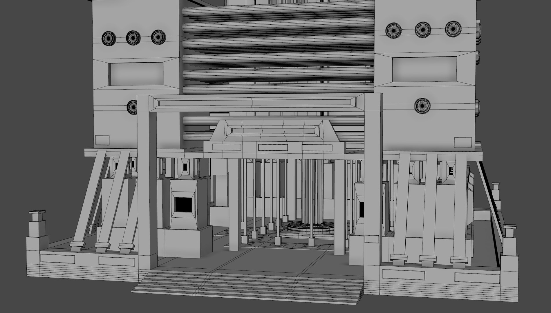 Scifi Factory Machine Building 3D - TurboSquid 1806654