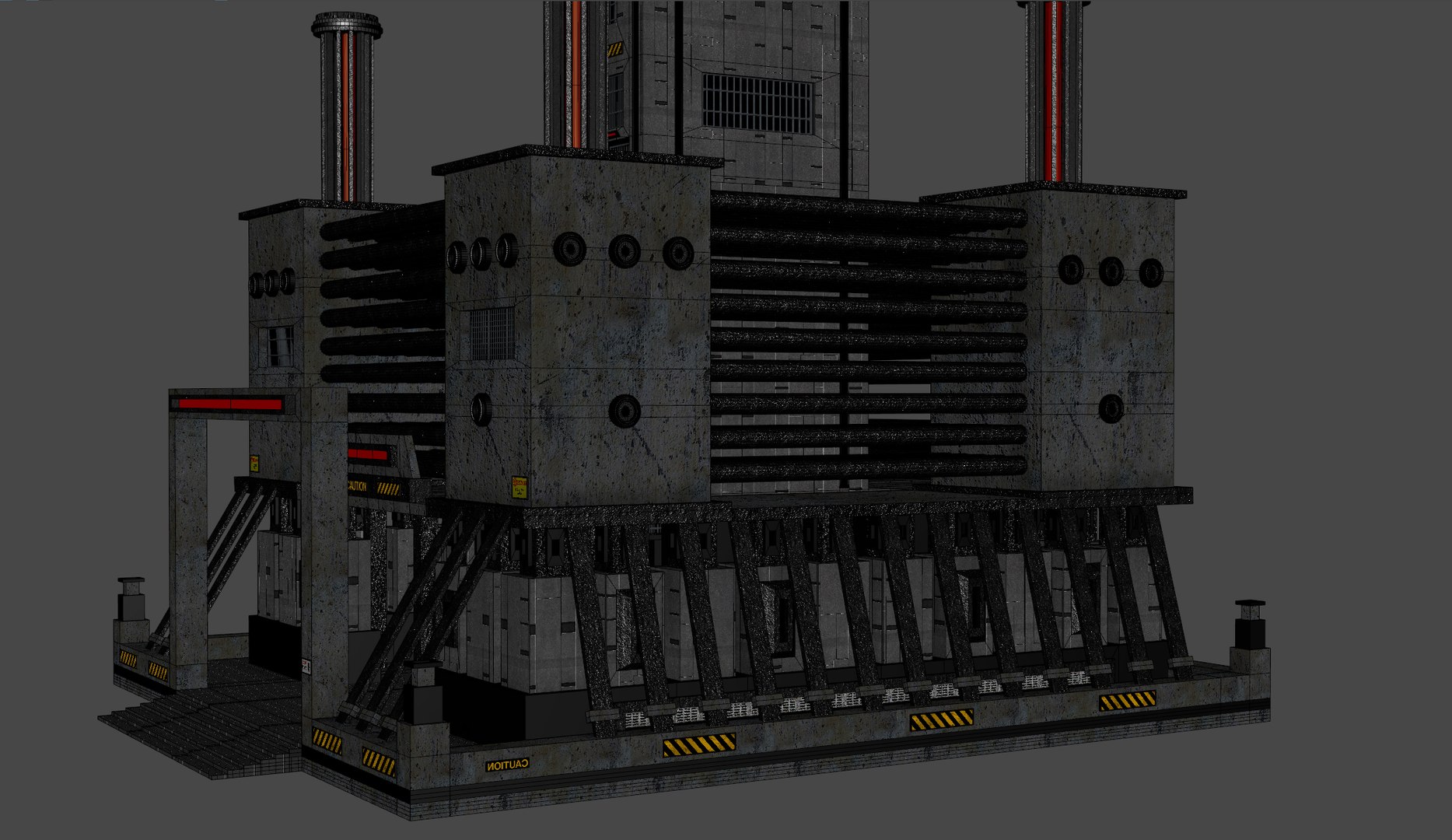 Scifi Factory Machine Building 3D - TurboSquid 1806654