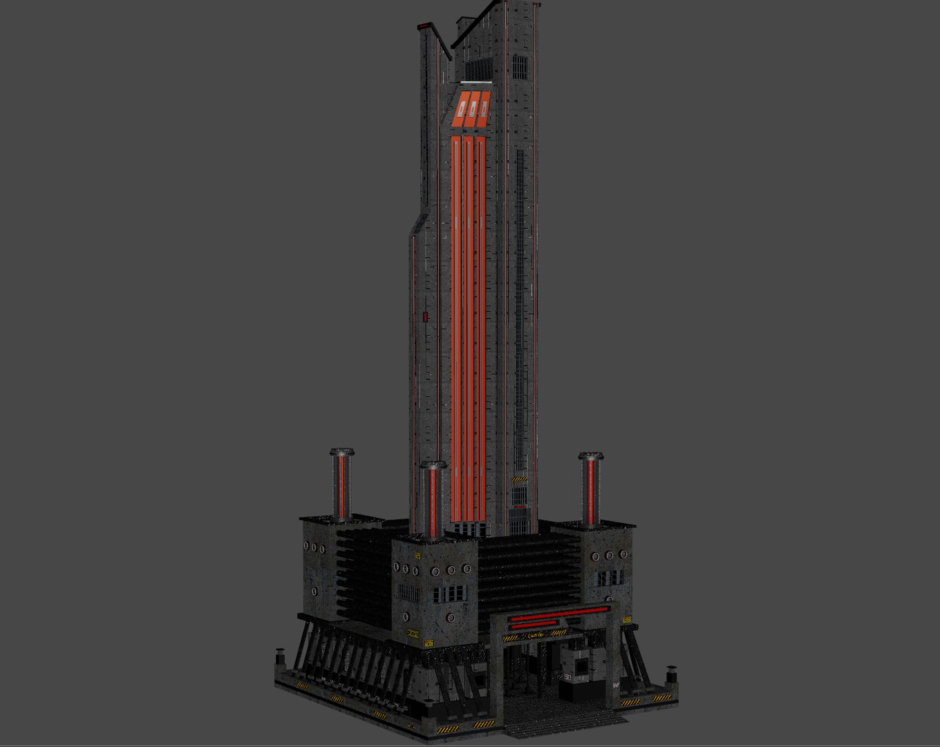 Scifi Factory Machine Building 3D - TurboSquid 1806654