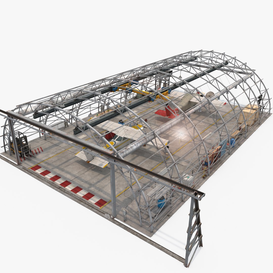 Airplane Hangar 3D Model - TurboSquid 1508756