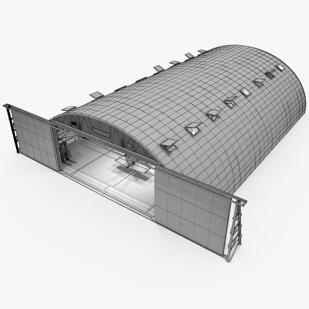Airplane Hangar 3D Model - TurboSquid 1508756