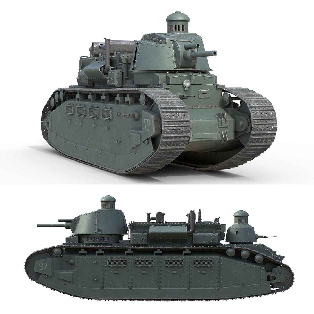 3D Char 2C Heavy Tank - TurboSquid 2353136