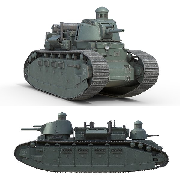 modelo 3d Tanque pesado Char 2C - TurboSquid 2353136