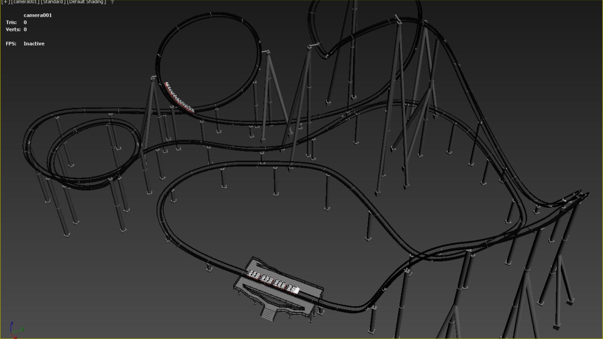 3D Detailed Roller Coaster Model - TurboSquid 2204920