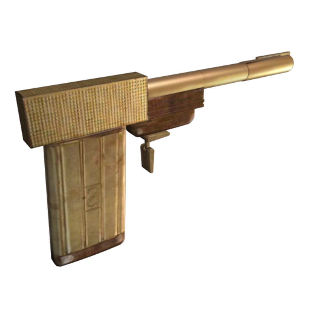 Golden Gun 3d Model