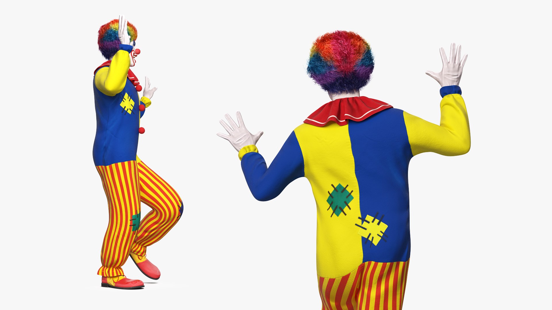 Adult Clown Suit Dancing Model - TurboSquid 1587690